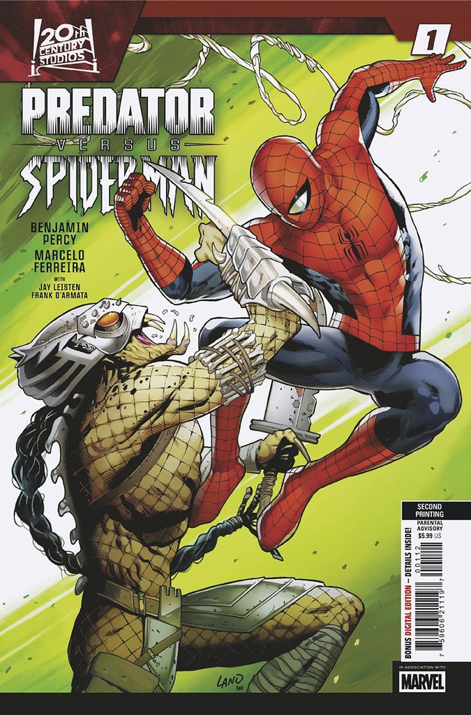 Predator vs. Spider-Man #1 of 4 (2nd Printing Greg Land Variant) | Comicoin